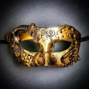 ILOVEMASKS | Accessories | Men Venetian Steampunk Roman Halloween ...